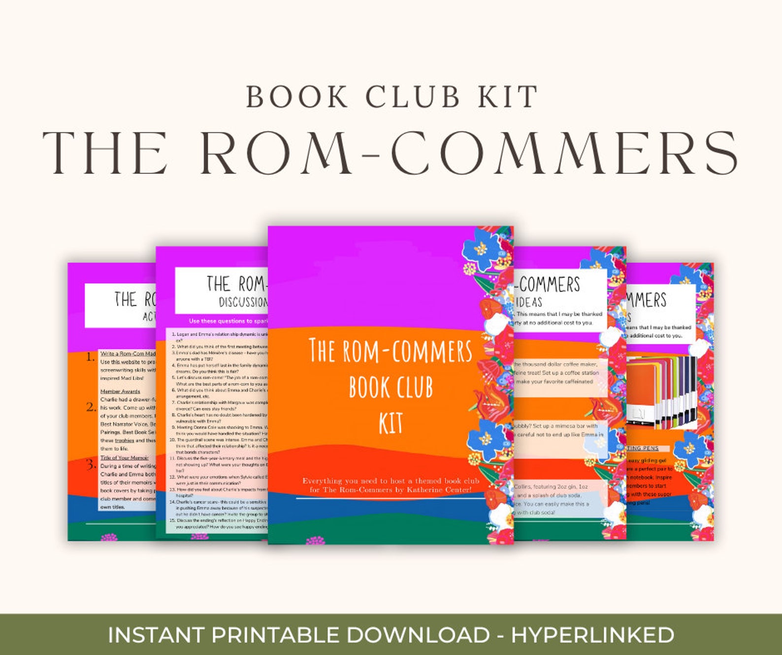 Book Club Kit the Rom-commers by Katherine Center Discussion Questions ...