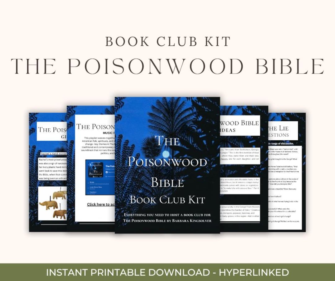 Book Club Kit the Poisonwood Bible by Barbara Kingsolver Discussion ...