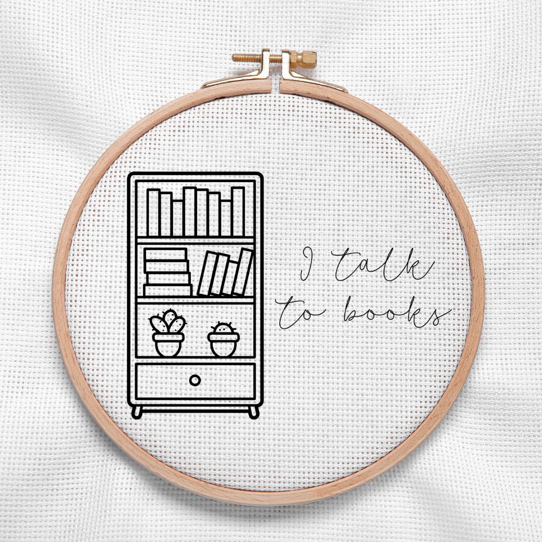 Reading Embroidery Patterns, Book Lover Embroidery Bundle, Reading ...