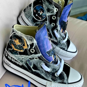 Custom Inspired Wednesday Addams Converse - Etsy