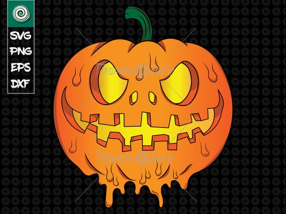 Dripping Pumpkin Pumpkin Face Svg Melting Pumpkin Svg - Etsy