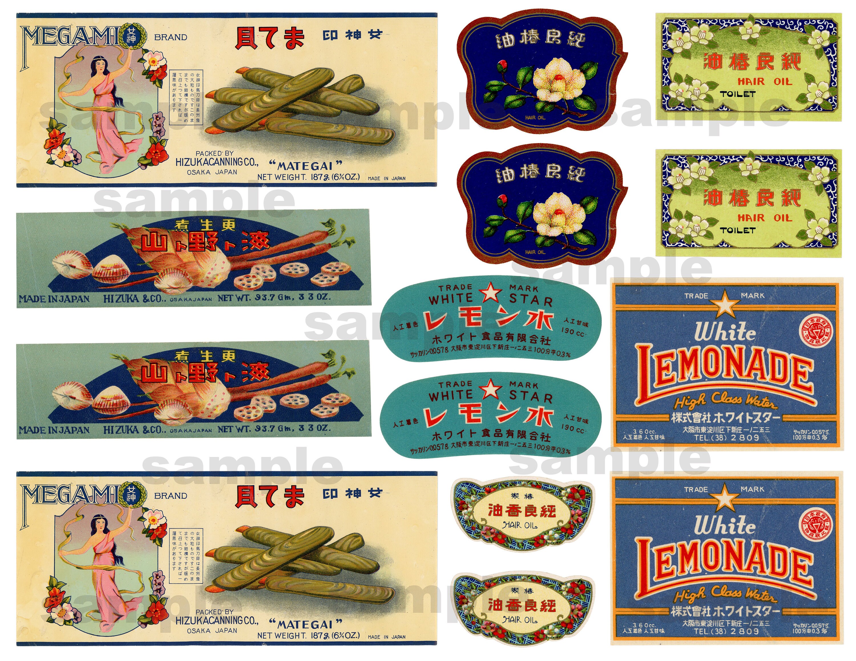 Junk Journal Ephemera, Fussy Cut, Vintage Japanese Food Labels 2 ...
