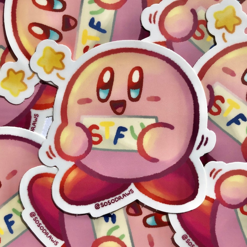 Kirby Sticker - Etsy
