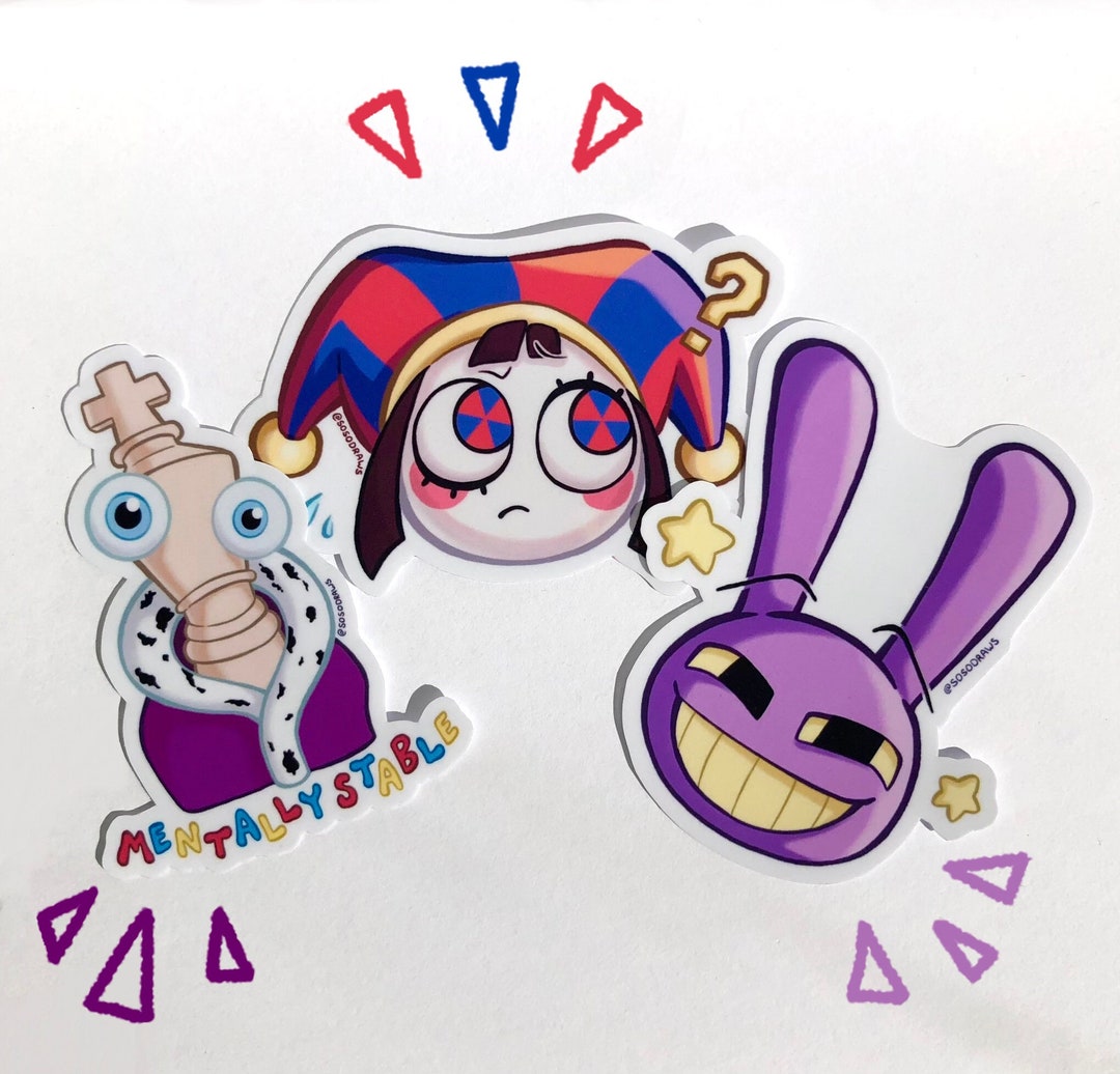 Pomni Jax and Kinger Stickers | the Amazing Digital Circus | TADC ...