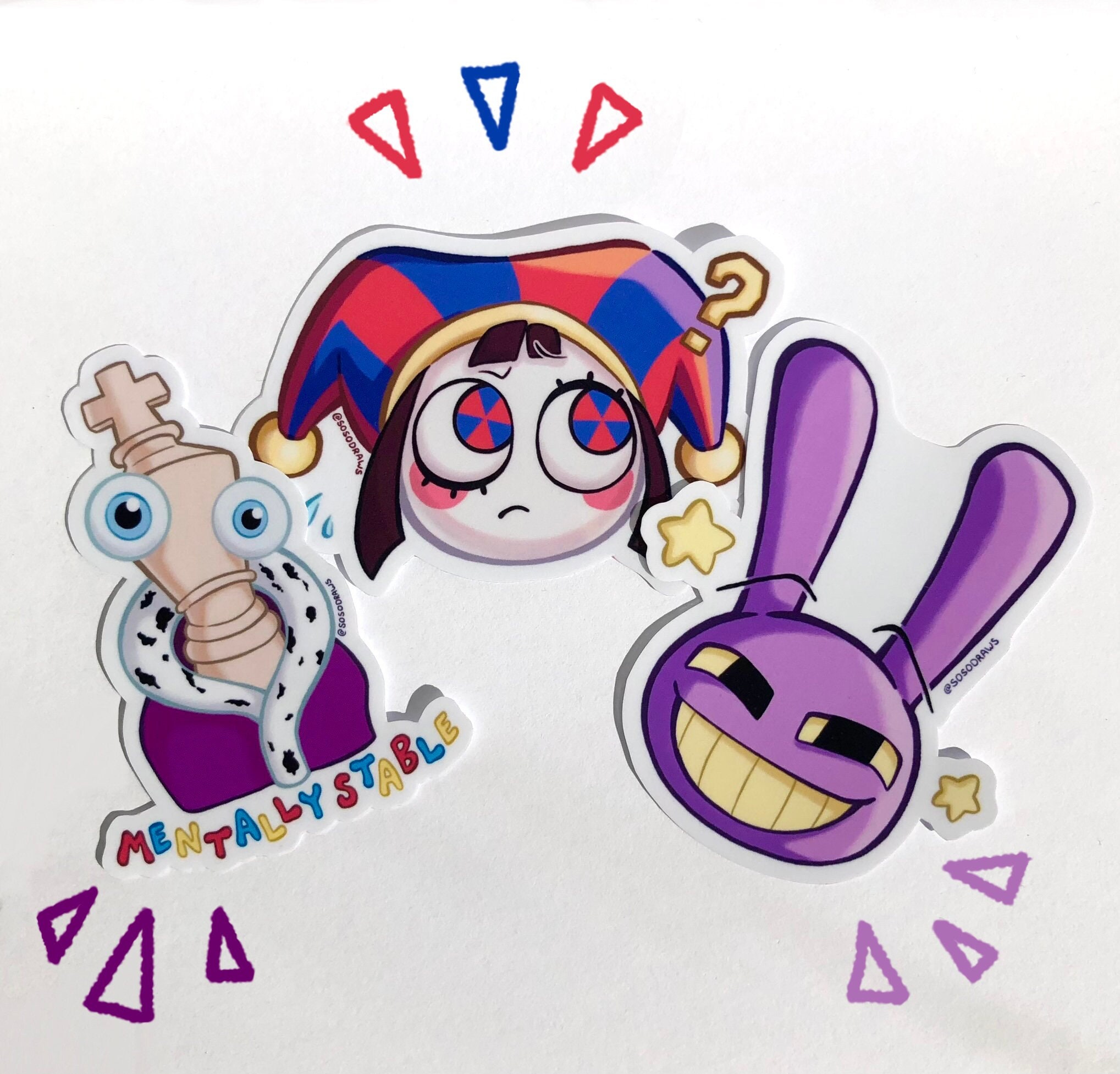 Pomni Jax and Kinger Stickers the Amazing Digital Circus - Etsy