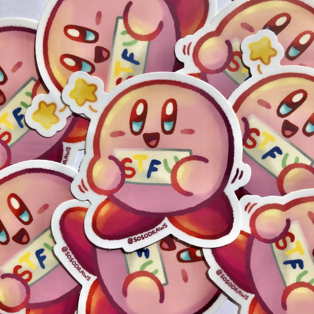 Kirby Meme Sticker 3" | Vinyl Kirby Sticker | Cute Sticker | Video Game ...