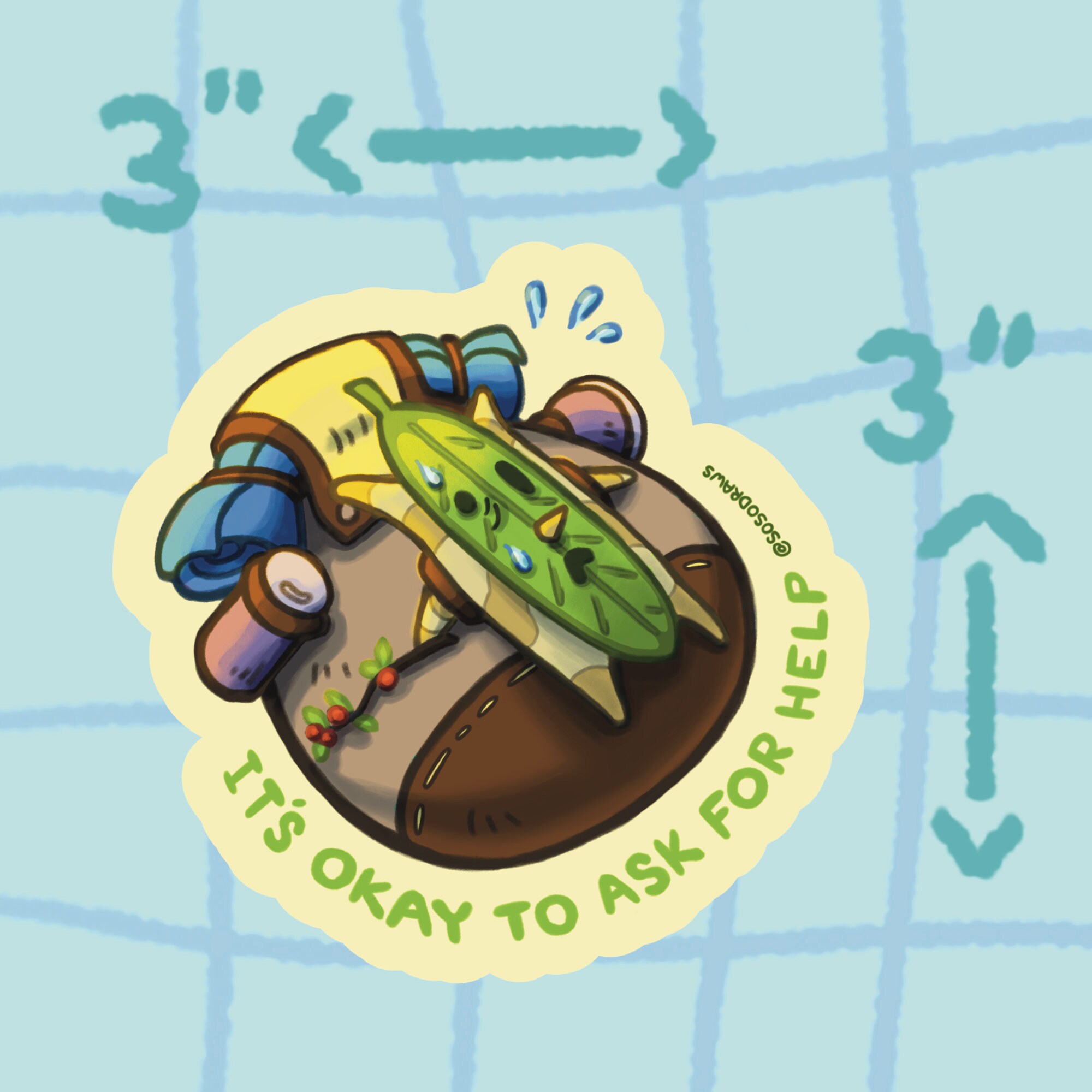Backpack Korok 3" | Vinyl Korok Sticker | Legend of Zelda Sticker ...
