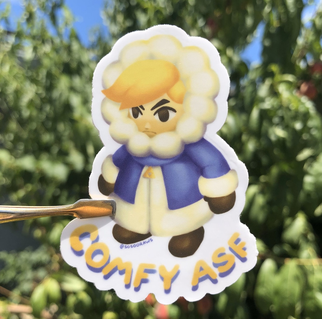 Comfy ASF Sticker 3" | Toon Link Sticker | Legend of Zelda | Triforce ...