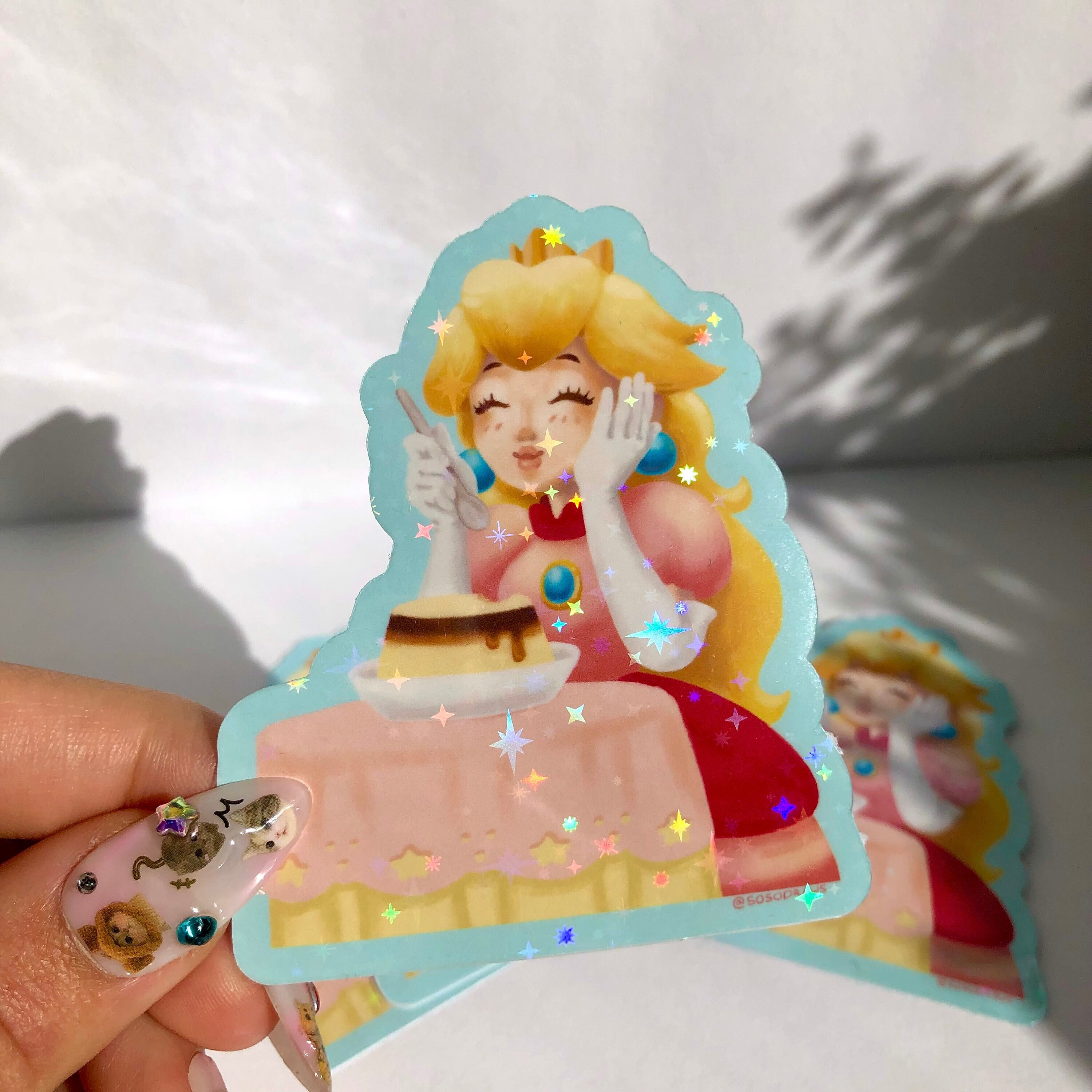 Peachy Flan Sticker Princess Peach Sticker Super Mario Mario Kart ...
