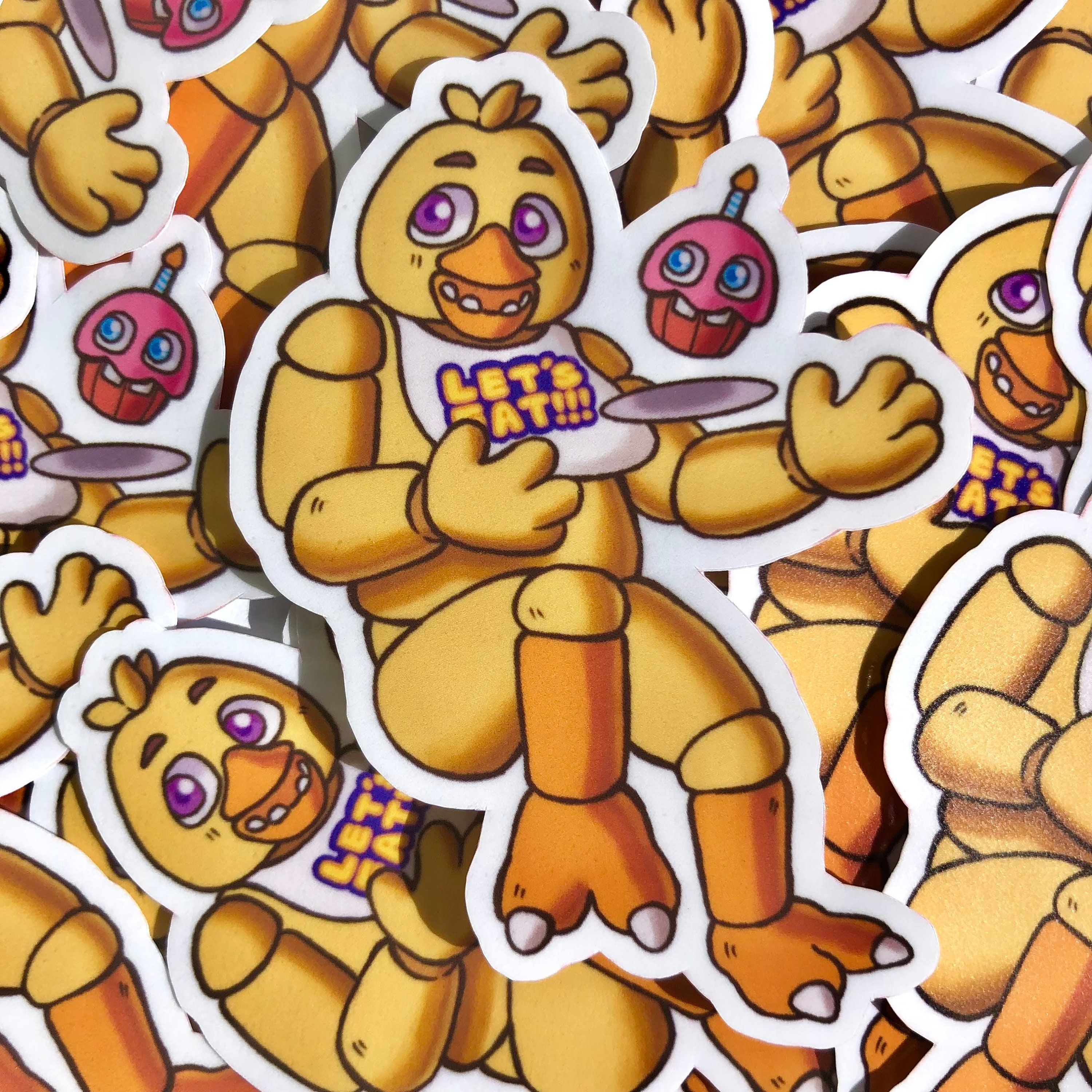 Fnaf 1 Sticker Pack Freddy Bonnie Chica Foxy Five Nights - Etsy