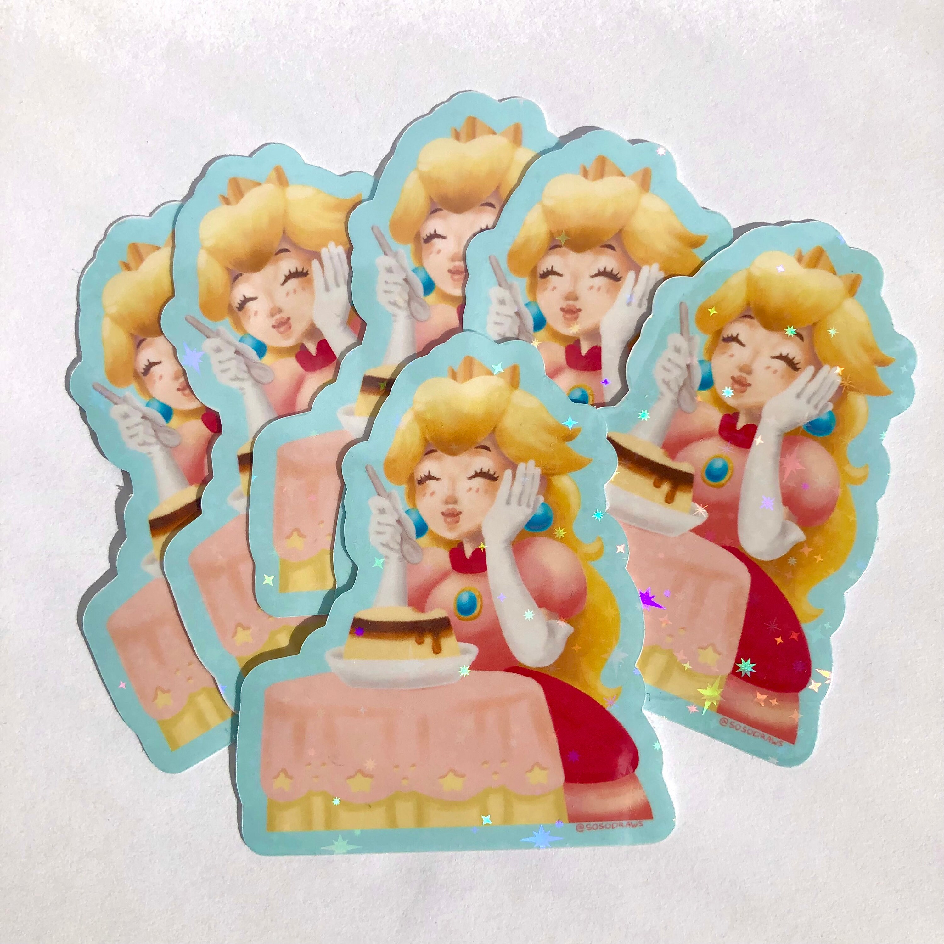 Peachy Flan Sticker Princess Peach Sticker Super Mario Mario Kart ...
