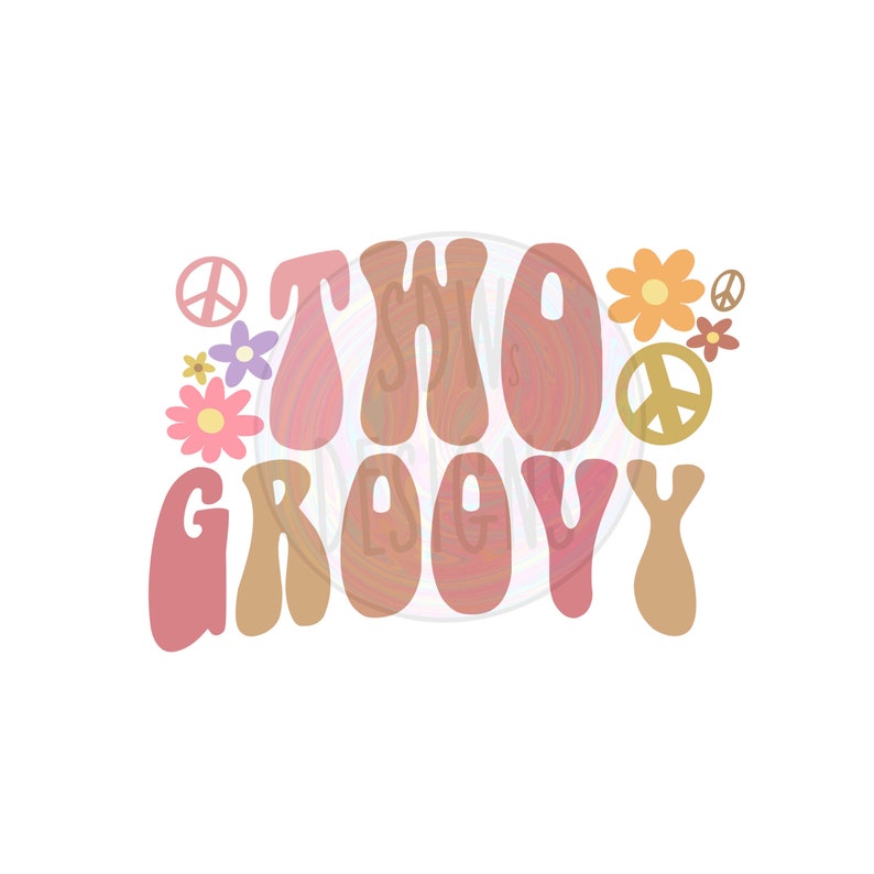 Two Groovy Second Birthday PNG - Etsy