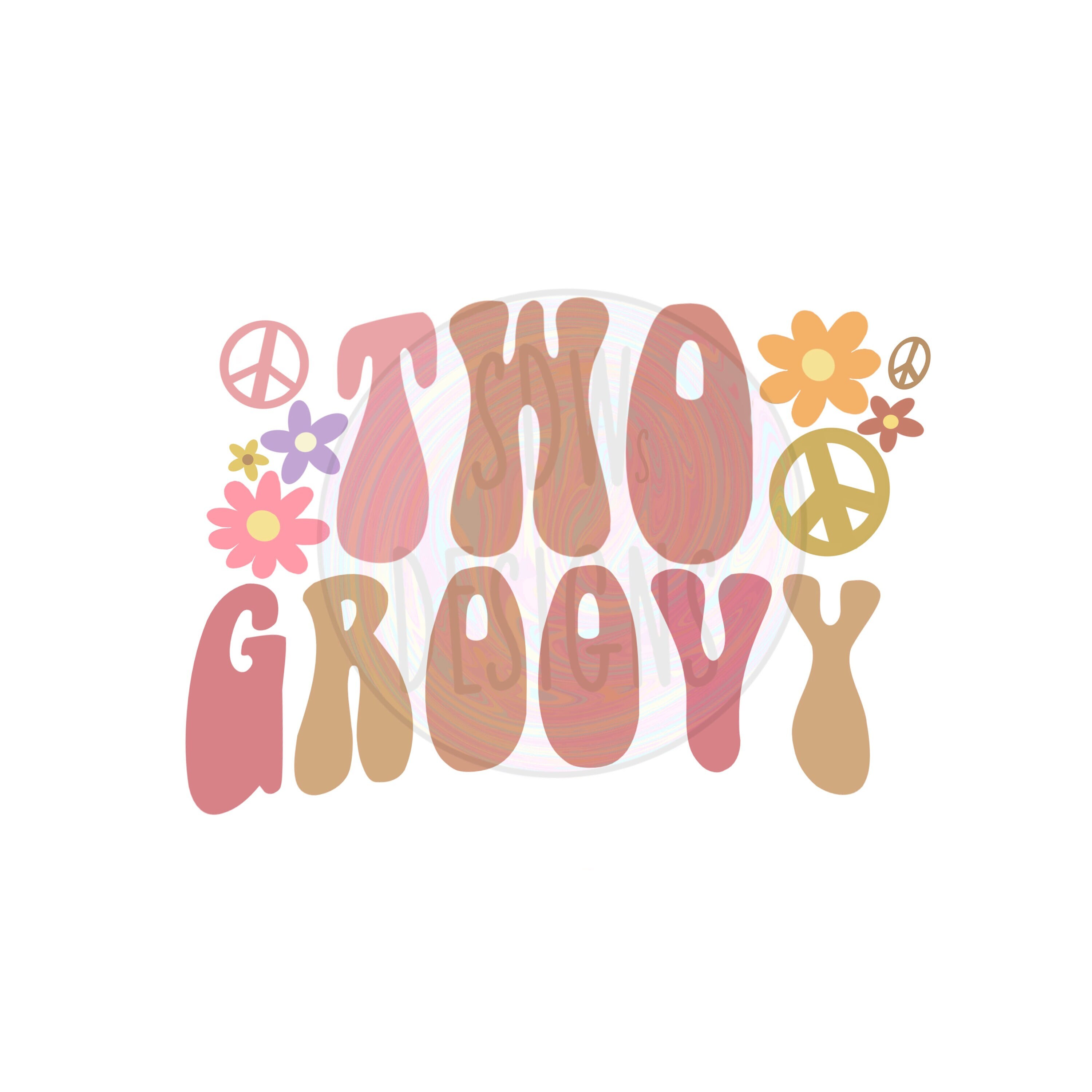 Two Groovy Second Birthday PNG - Etsy