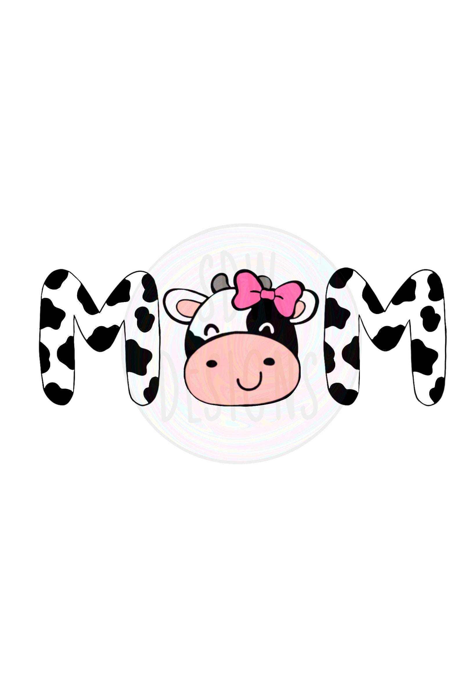 Cow Themed Birthday Mom Shirt PNG - Etsy