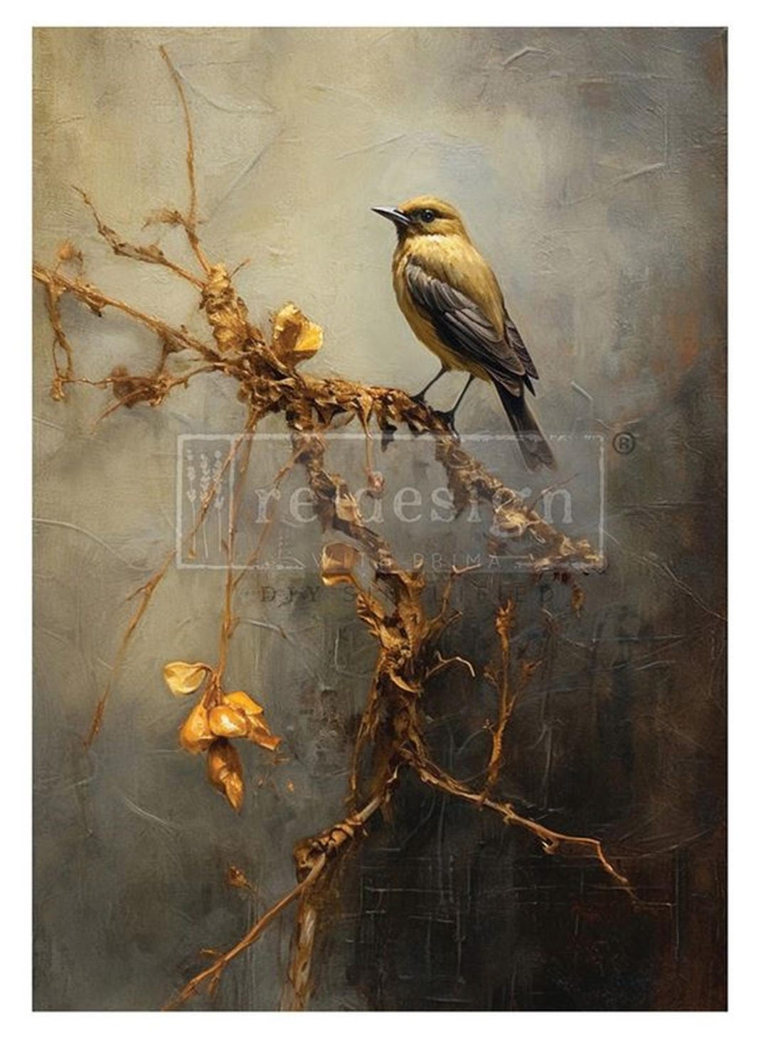 Rustic Refuge Decoupage - Bird on Branch Decor Fiber Paper (A1 Size) - Etsy