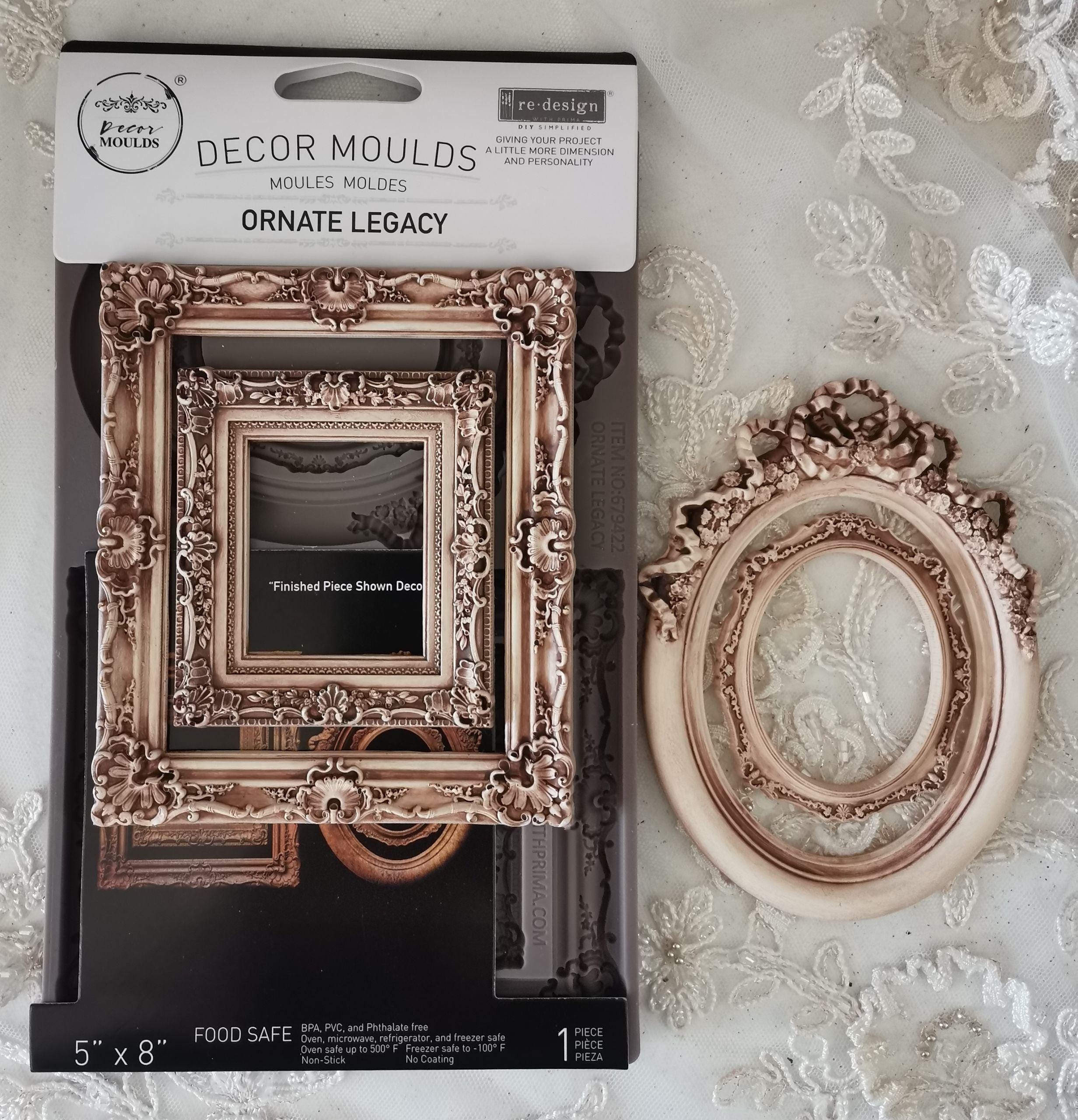 Ornate Legacy Silicone Mould – Vintage Frames, Oval & Square Designs ...