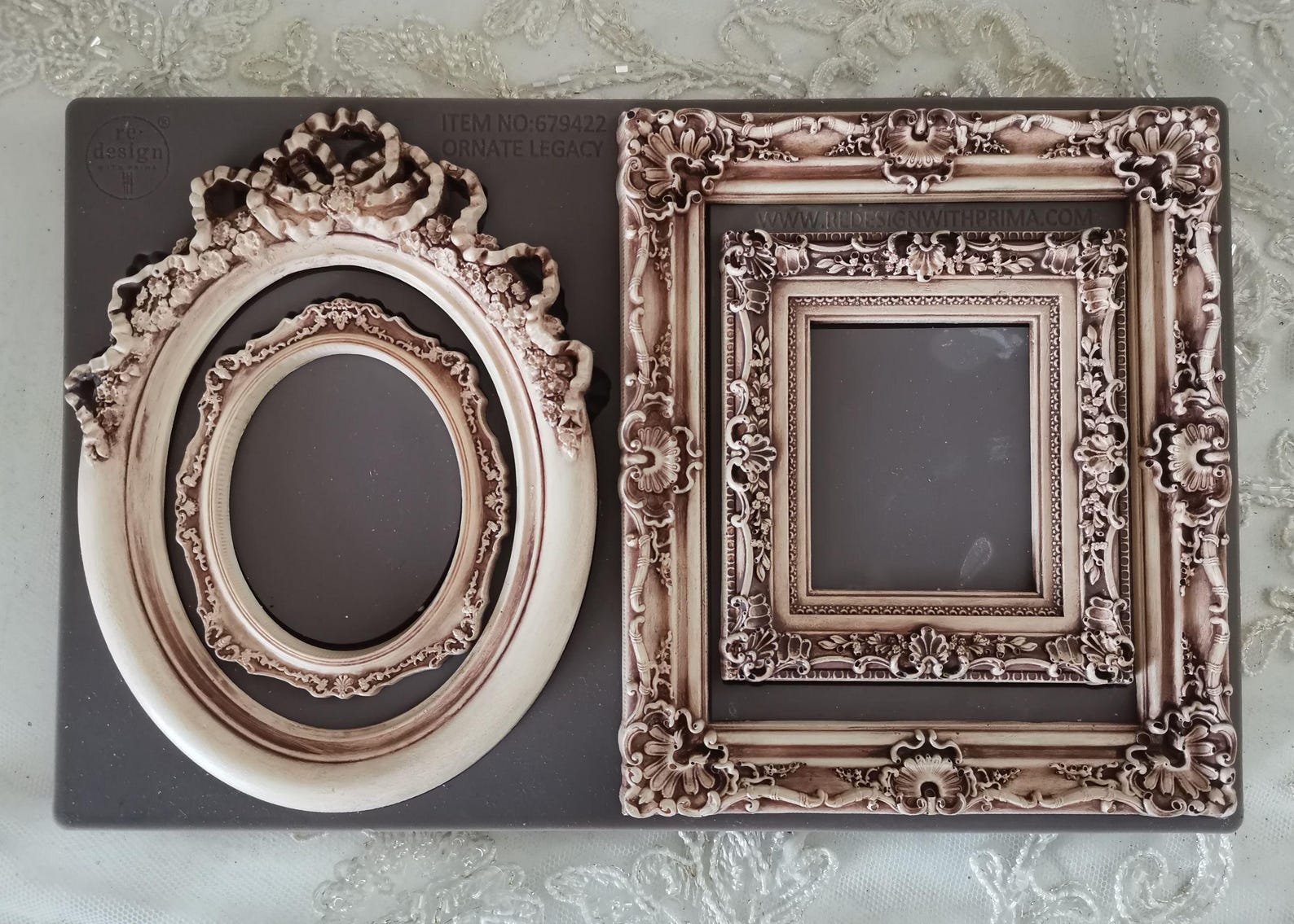 Ornate Legacy Silicone Mould – Vintage Frames, Oval & Square Designs ...