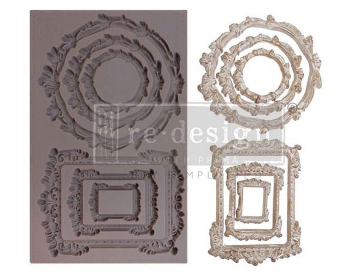 Astrid Frames Mould Silicone Decor Mould Redesign With Prima 5x8 - Etsy