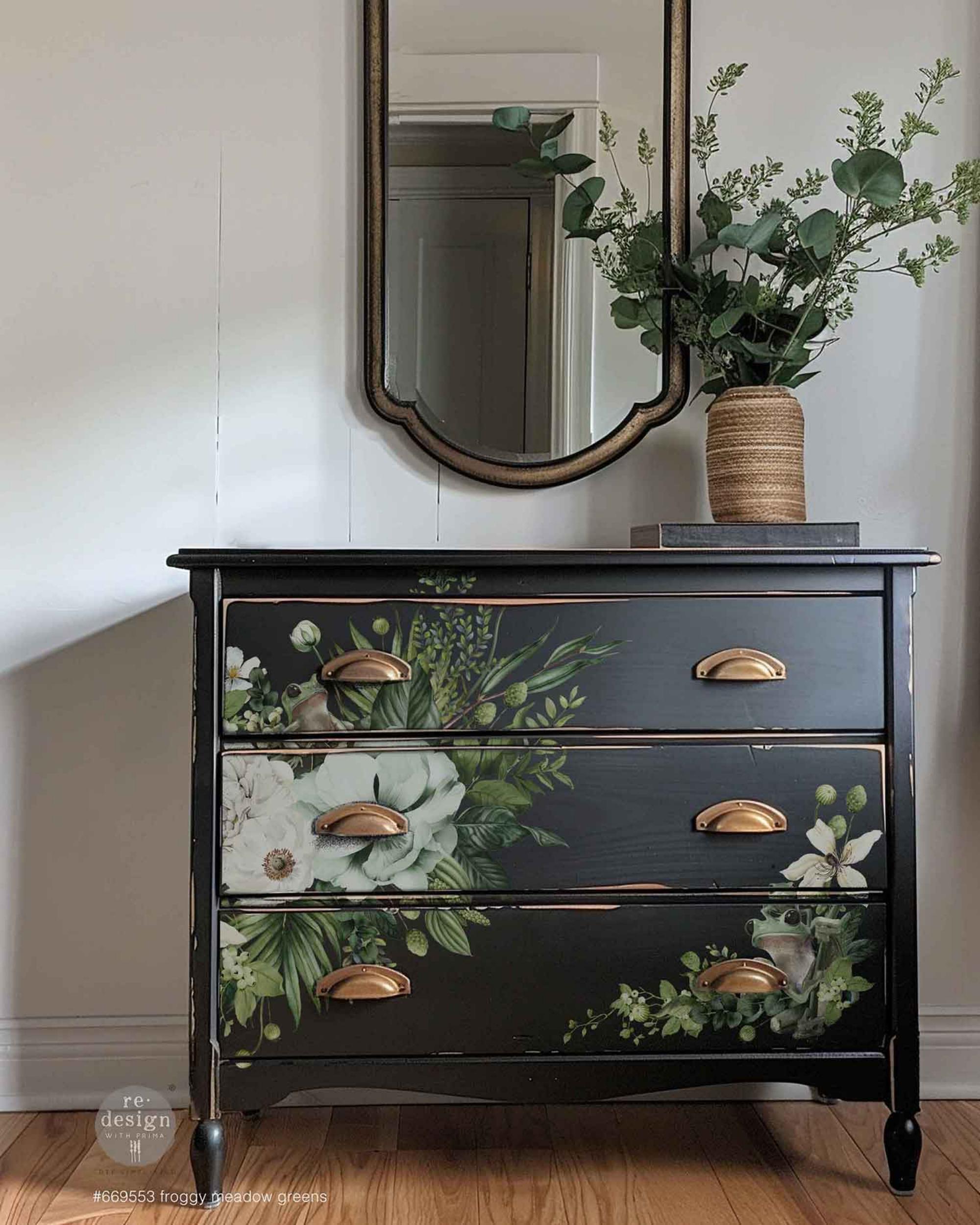 Froggy Meadow Greens Rub on Transfers for Furniture, Redesign With ...