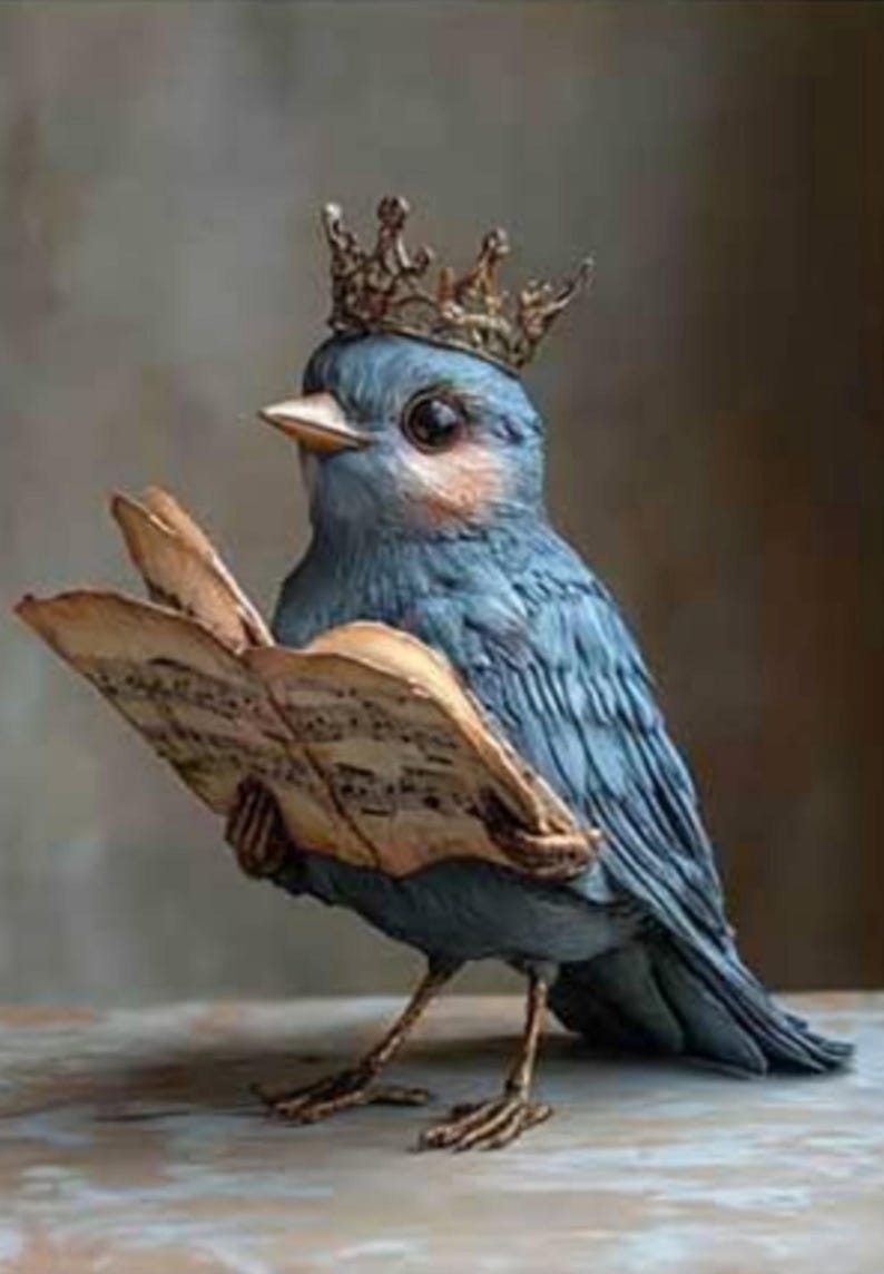 Rustic Flight Decoupage Fiber Paper - Birds & Crowns, A3 (3 Sheets) 11. ...
