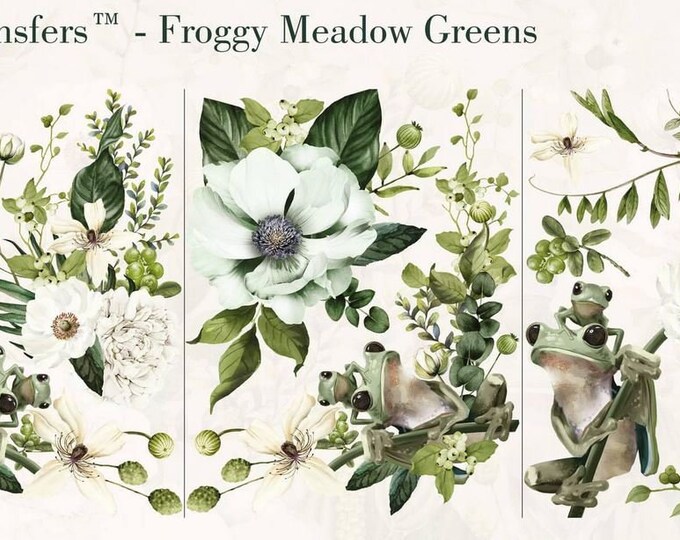 Froggy Meadow Greens Rub on Transfers for Furniture, Redesign With ...