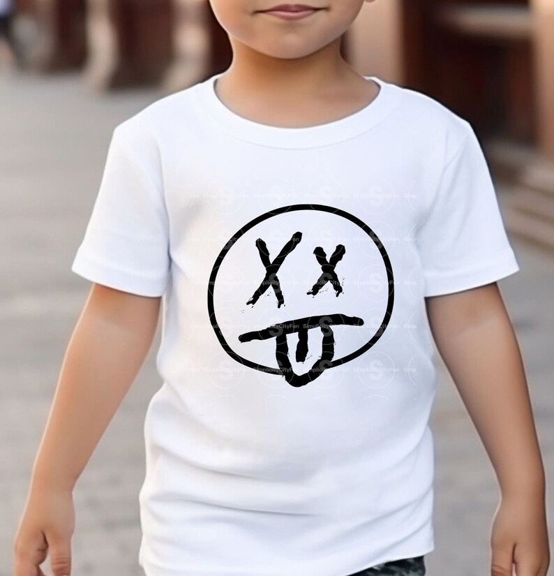 Smiley Face With X Eyes and Tongue Out Black & White SVG PNG Jpg, Funny ...