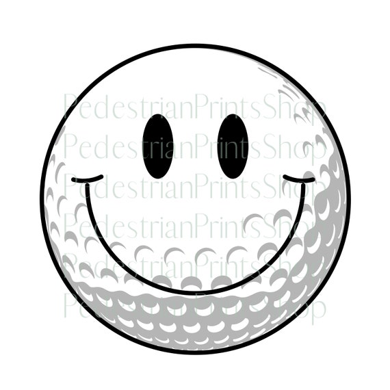 Golf Png Retro Golf Ball Png Golf Ball Smiley Face Png Cute - Etsy UK