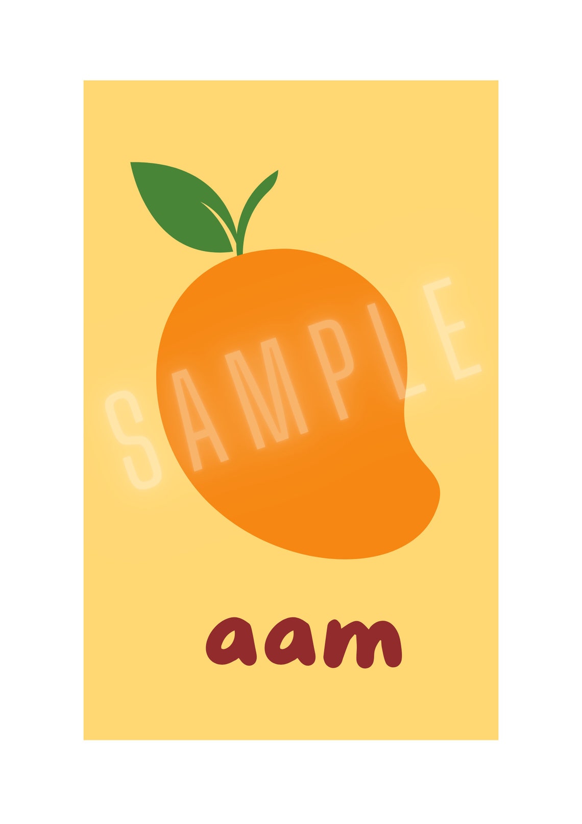 Printable Urdu Aam Mango Poster | Aam Urdu Language Print | Teaching ...