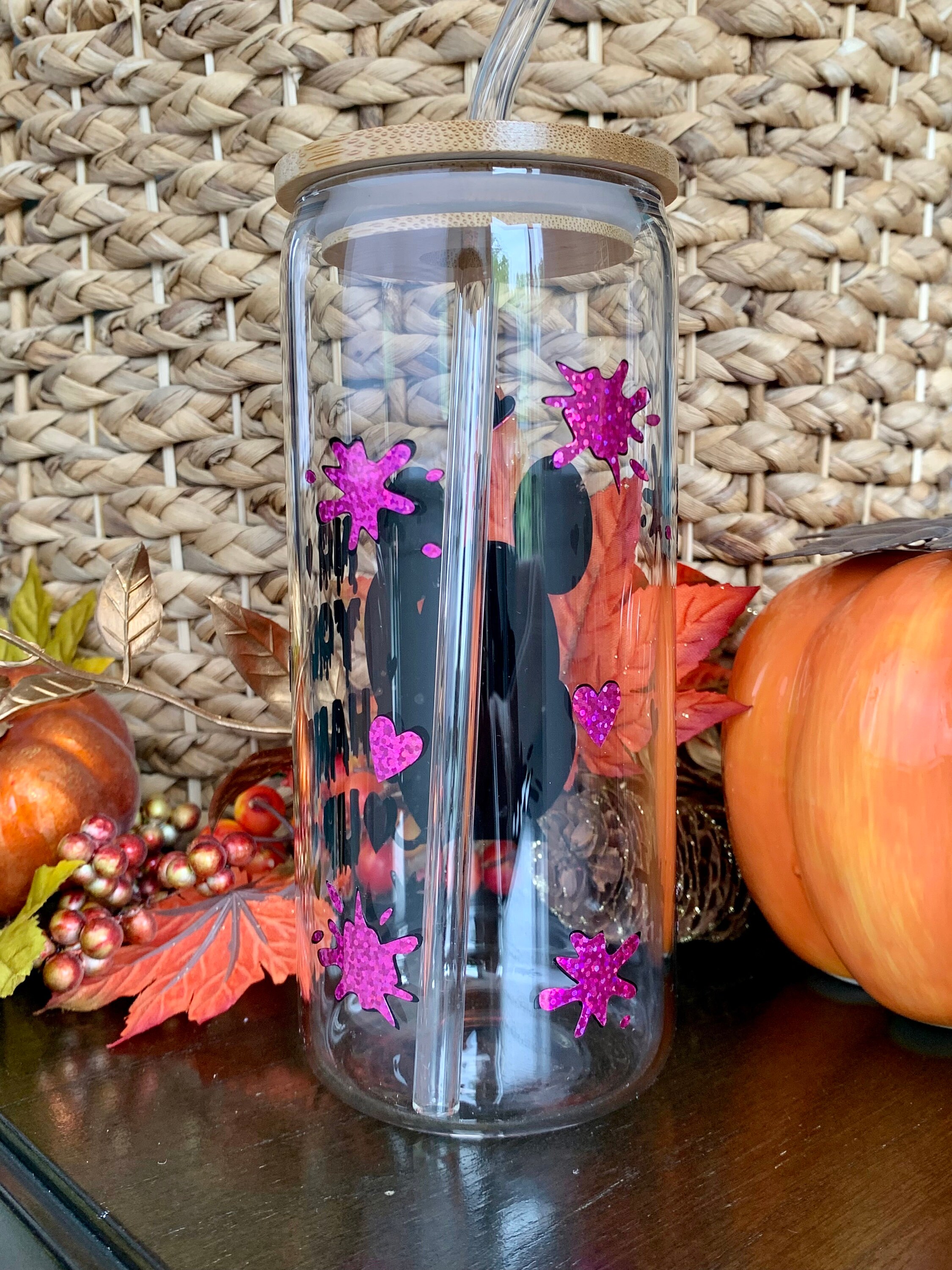 Mickey Ghostface Glass Cup - Etsy
