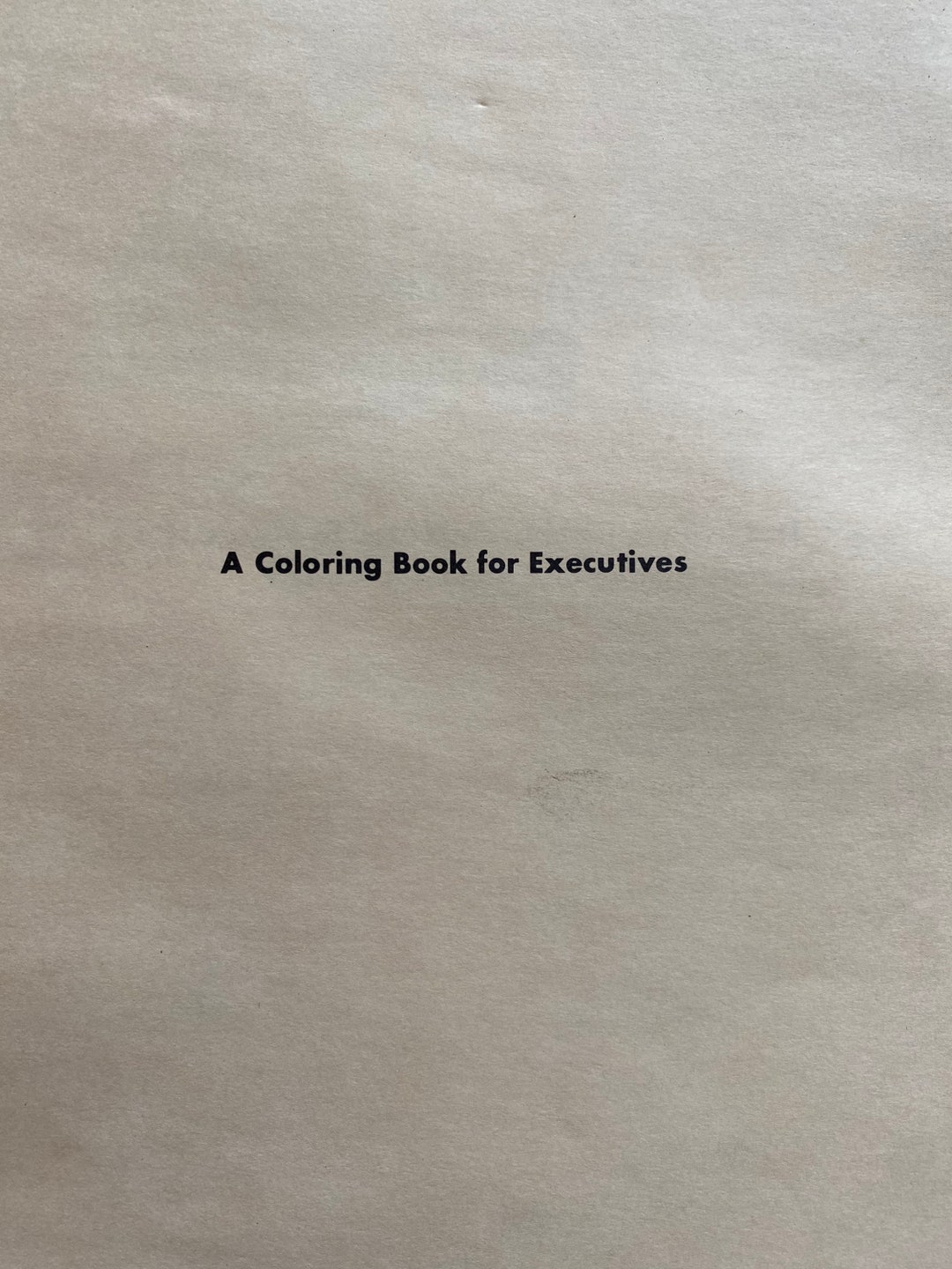 1961 Vintage the Executive Coloring Book First Edition - Etsy