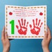 100 Days of School Handprint Art, Printable Handprint Craft Art Poem ...