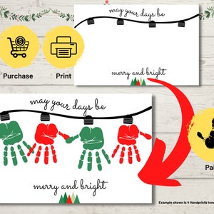 Christmas Handprint Craft, Christmas Handprint Art, Christmas Lights ...