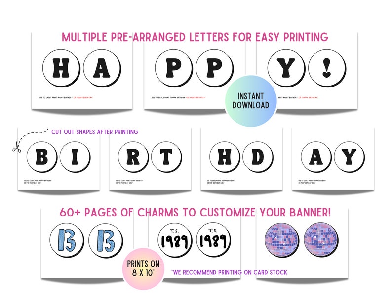 Friendship Bracelet Banner, TS Inspired Swift Birthday Party, Eras ...