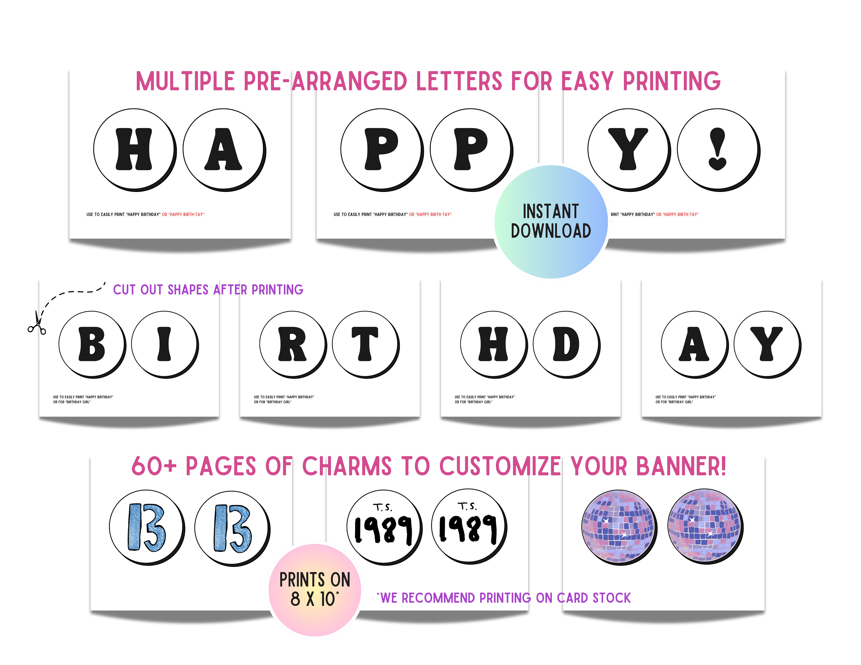 Friendship Bracelet Banner, TS Inspired Swift Birthday Party, Eras ...