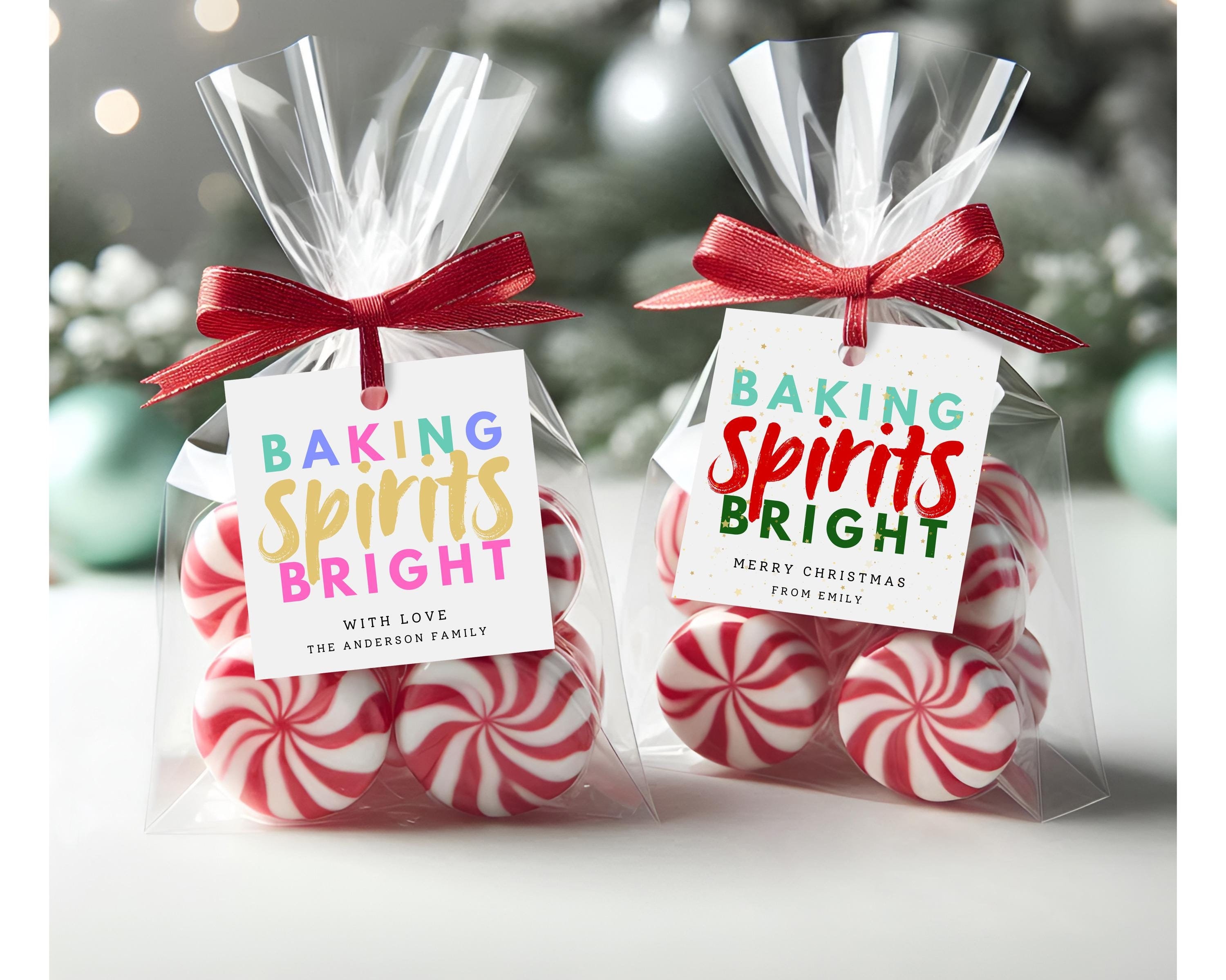Baking Spirits Bright Gift Tag, Christmas Cookie Printable Tag ...