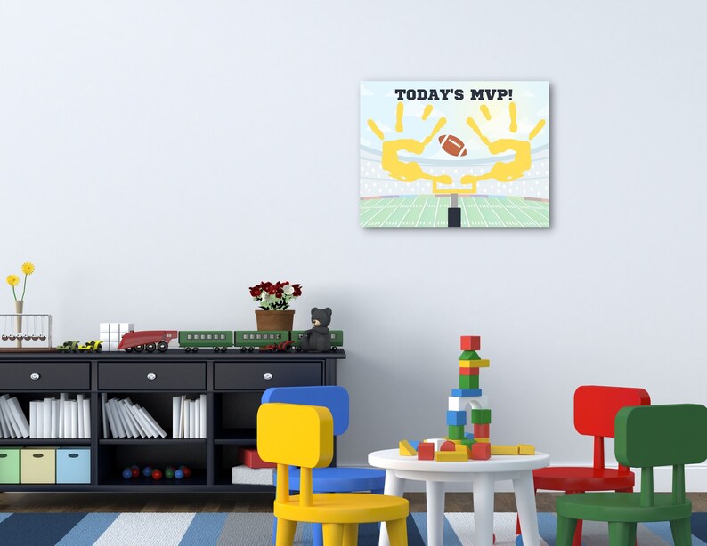 Football Handprint Craft, Handprint Art, Football Games, Fall Season ...