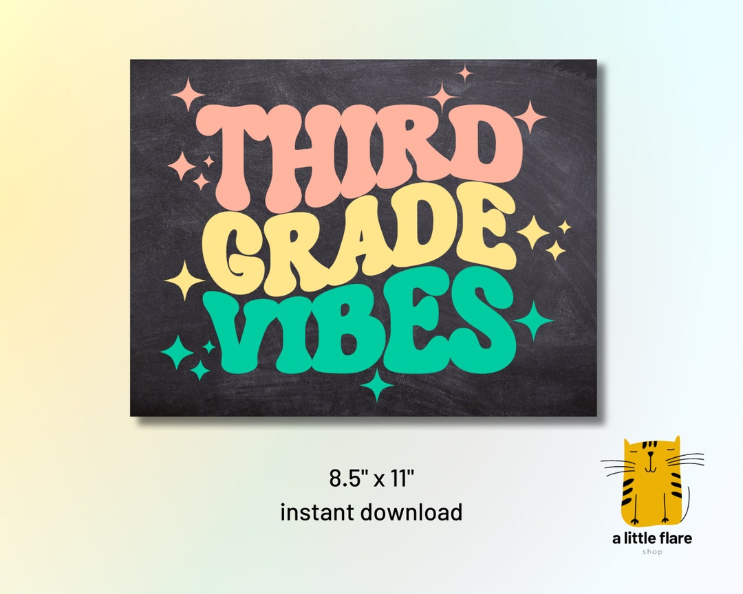 First Day of School Sign Printable, First Day of Third Grade, Teacher ...