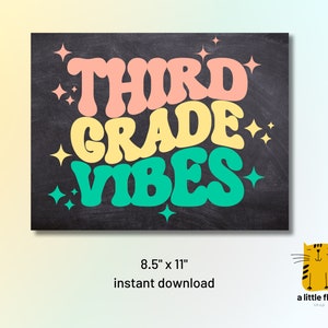 First Day of School Sign Printable, First Day of Third Grade, Back to ...