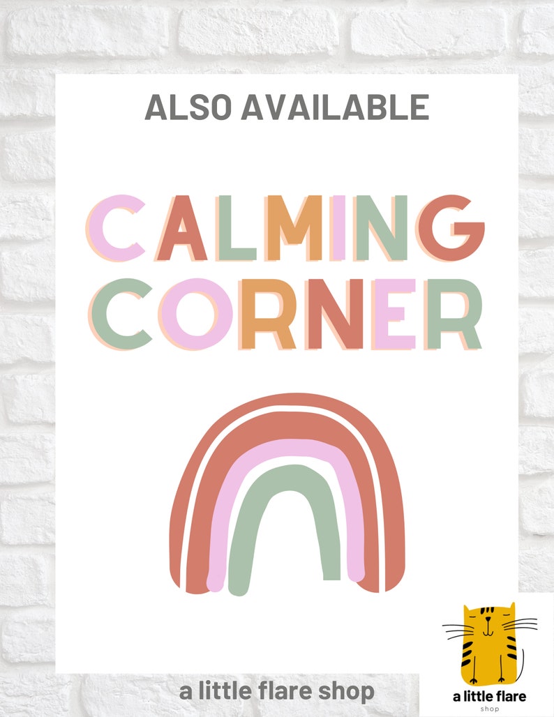Calm Corner Bundle 6 Prints Classroom Signs Teacher - Etsy