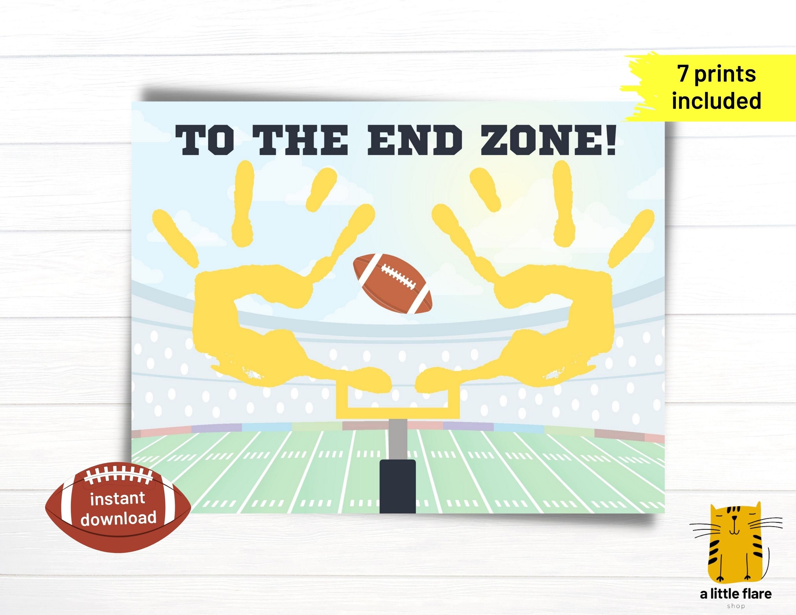 Football Handprint Craft, Handprint Art, Football Games, Fall Season ...