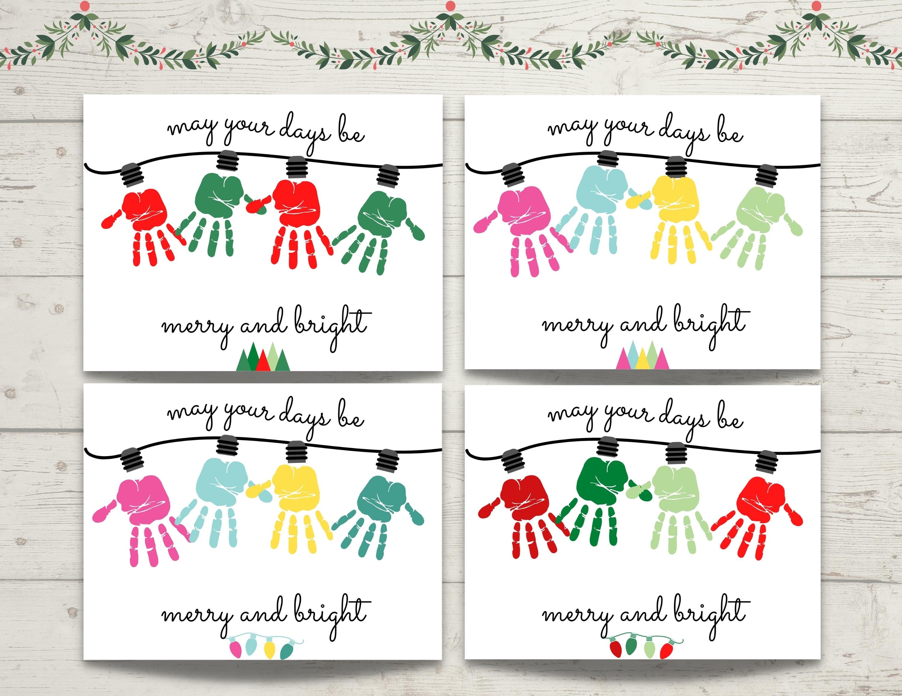 Christmas Handprint Craft, Christmas Handprint Art, Fingerprinting ...