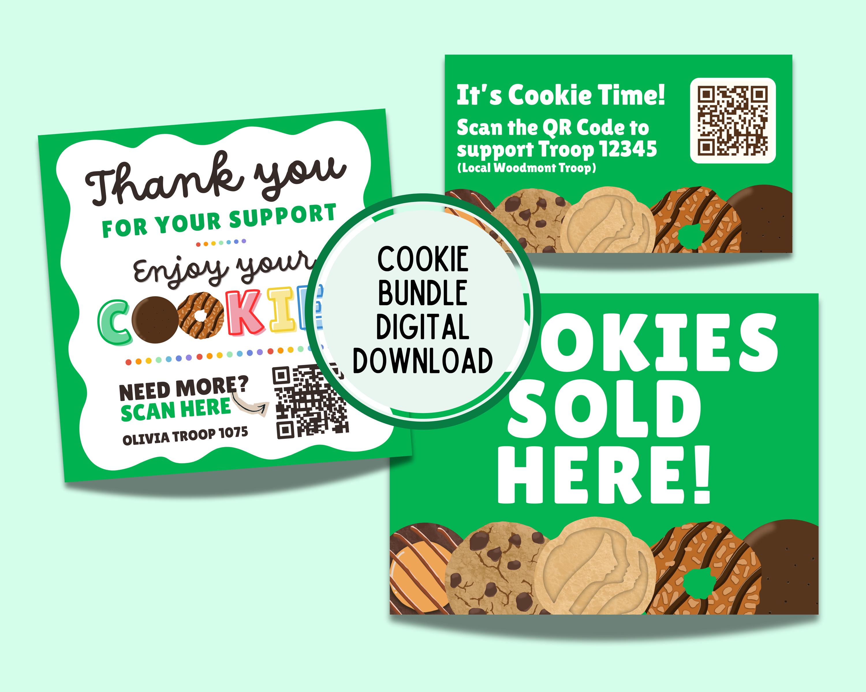 Scout Cookies Thank You Tag and QR Code Order More, Troop Personalized ...