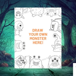 Halloween Coloring, 7 Page Bundle, 1 Custom Page With Name, Spooky ...