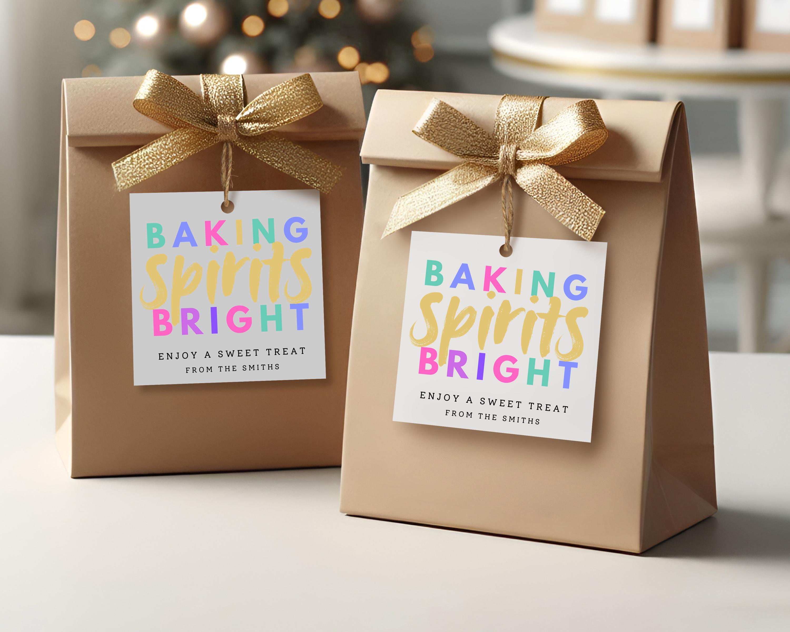 Baking Spirits Bright Gift Tag, Christmas Cookie Printable Tag ...