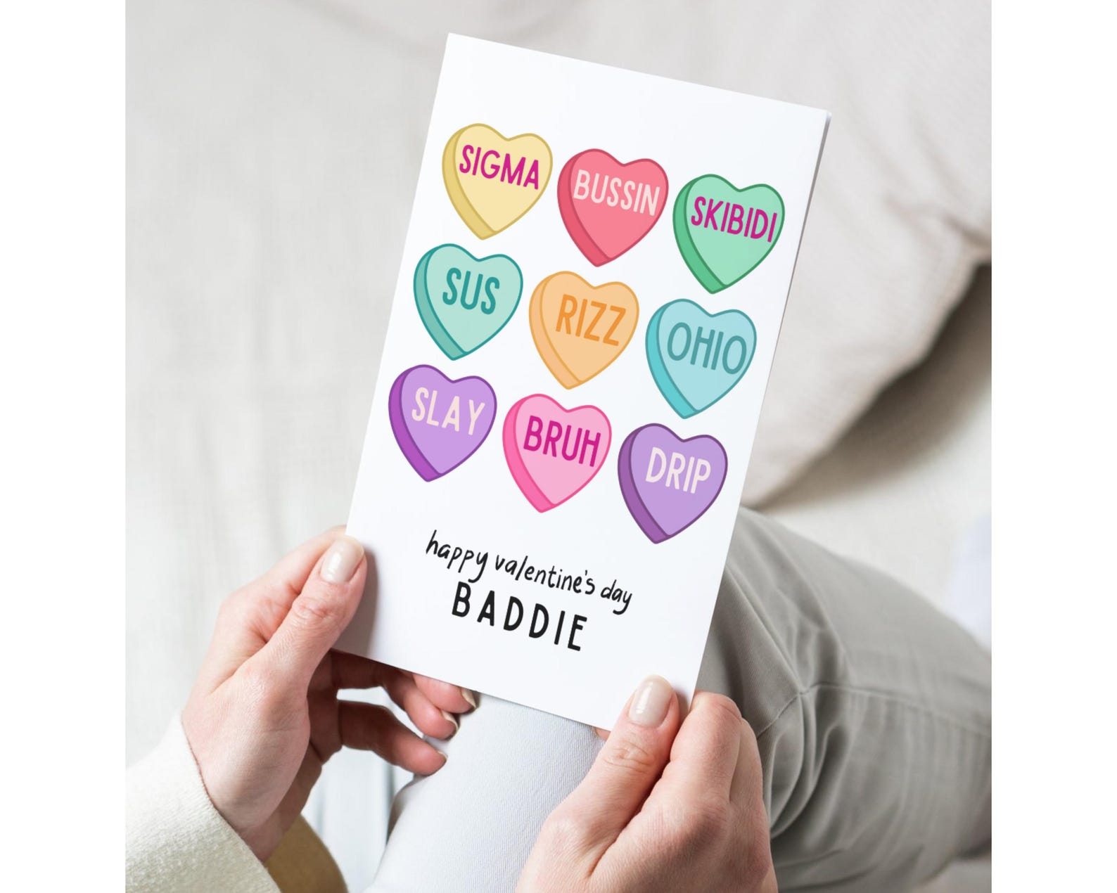 Valentines Day Card, Funny Kids Slang, Gen Alpha Slang, Candy Hearts ...