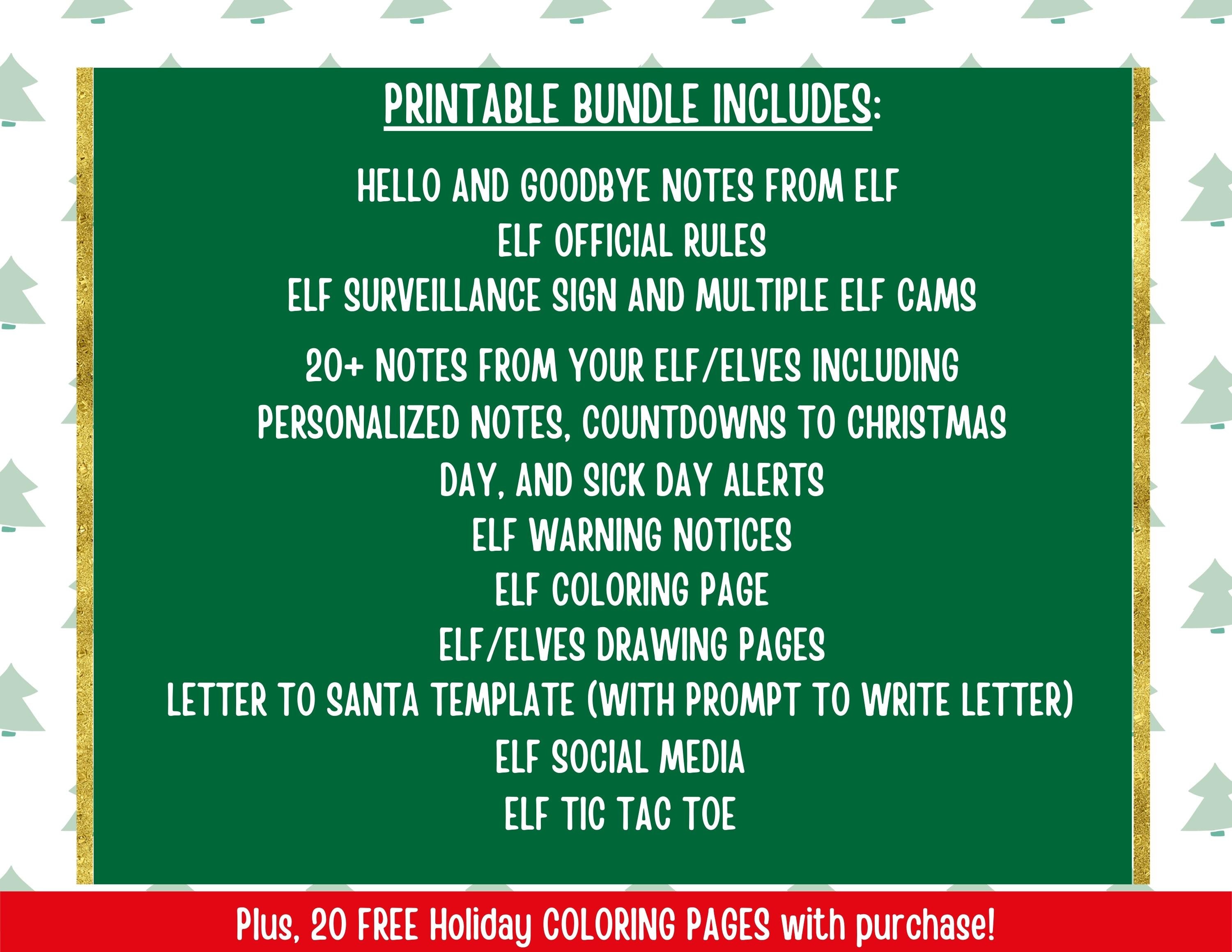 Printable Elf Kit, Christmas Elf Kit, 90 Elf Props, 60 Page Elf ...