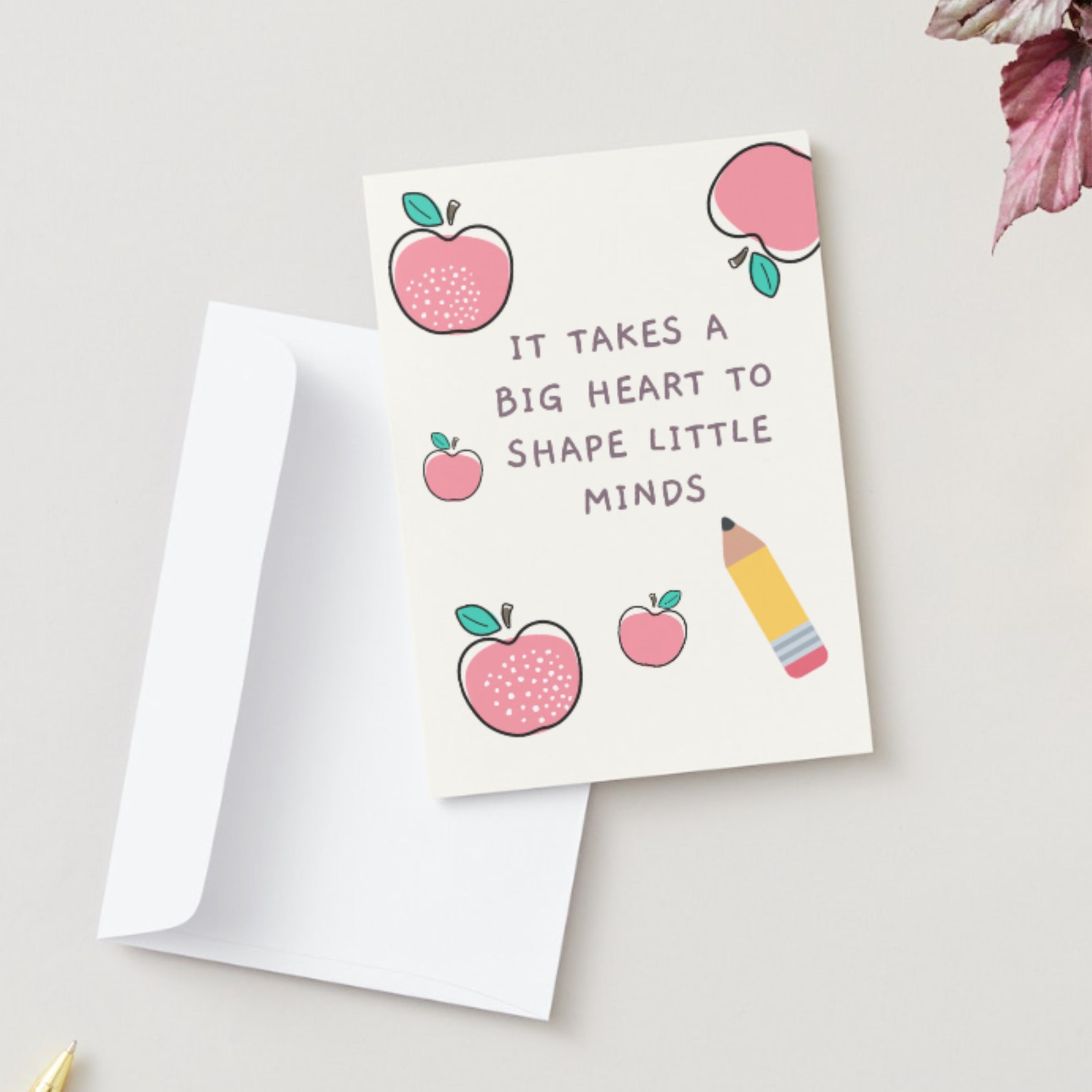 Teacher Thank You Card End of Year Card Printable - Etsy