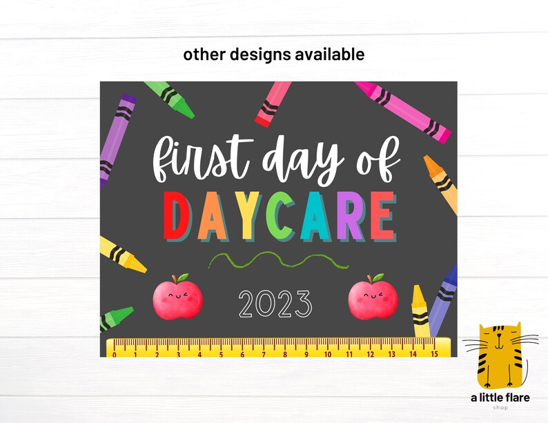 First Day of Daycare Sign Printable Daycare Sign Instant - Etsy