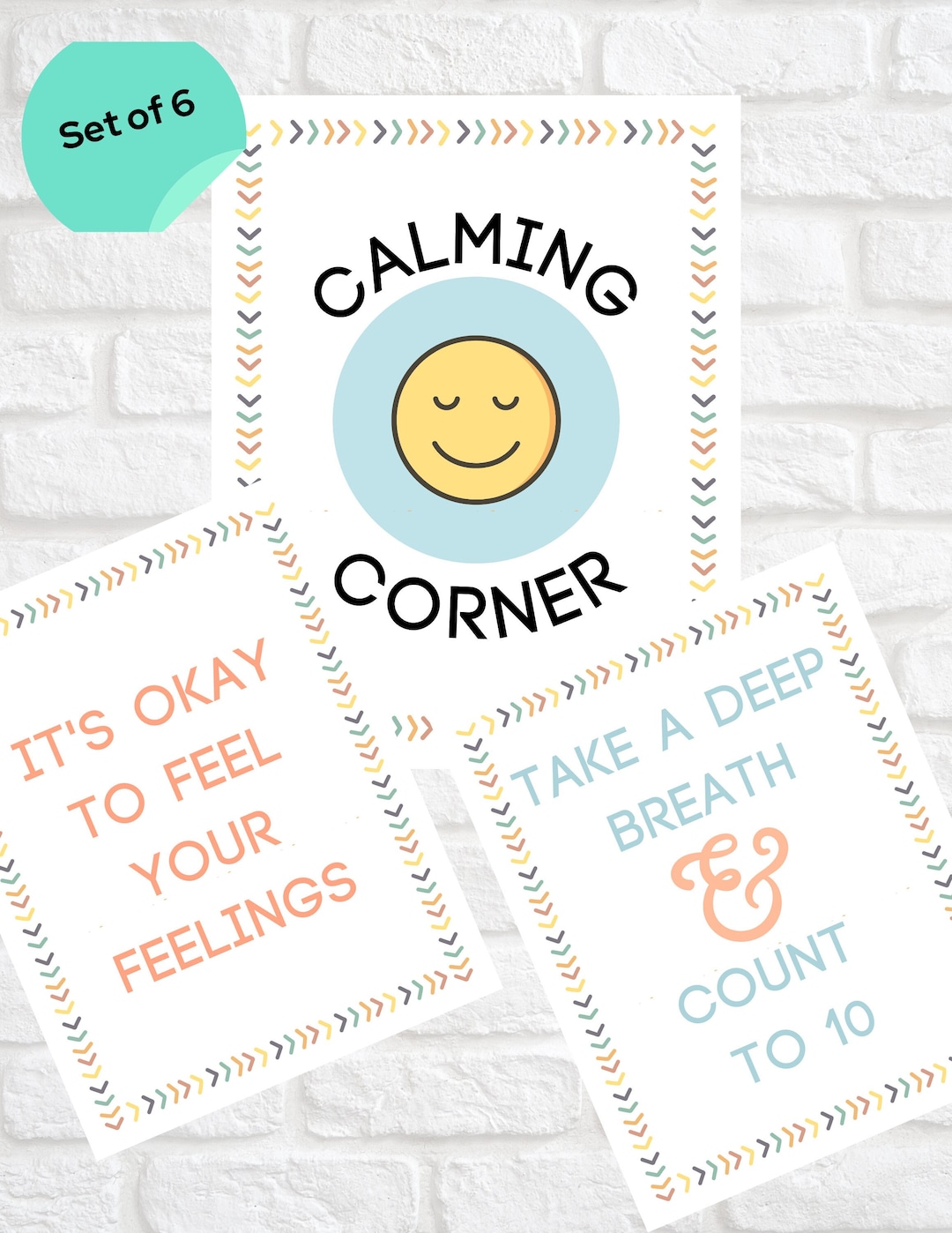 Calm Corner Bundle, 6 Prints, Classroom Signs, Teacher Classroom Décor ...