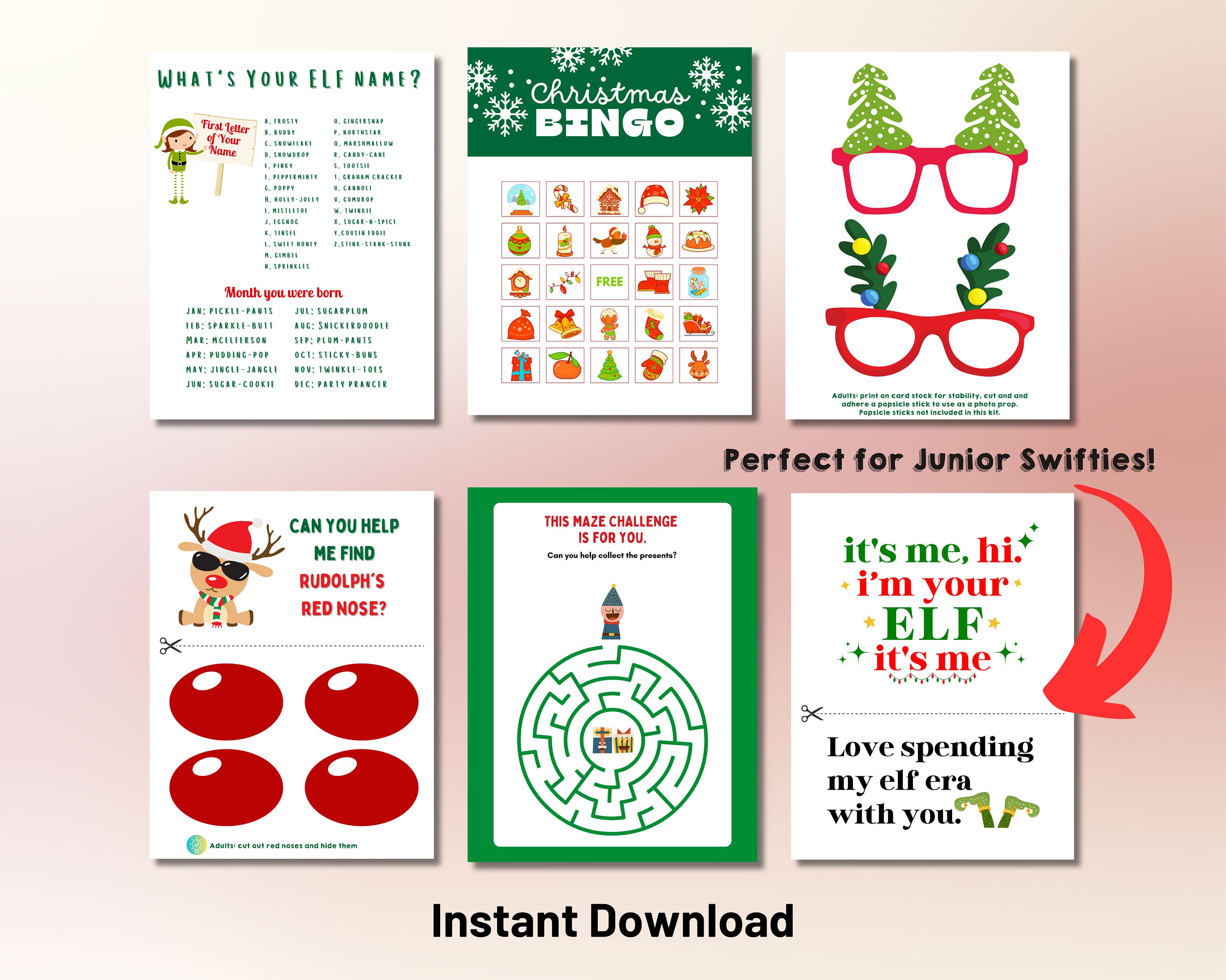 Printable Elf Kit, Christmas Elf Kit, 90 Elf Props, 60 Page Elf ...